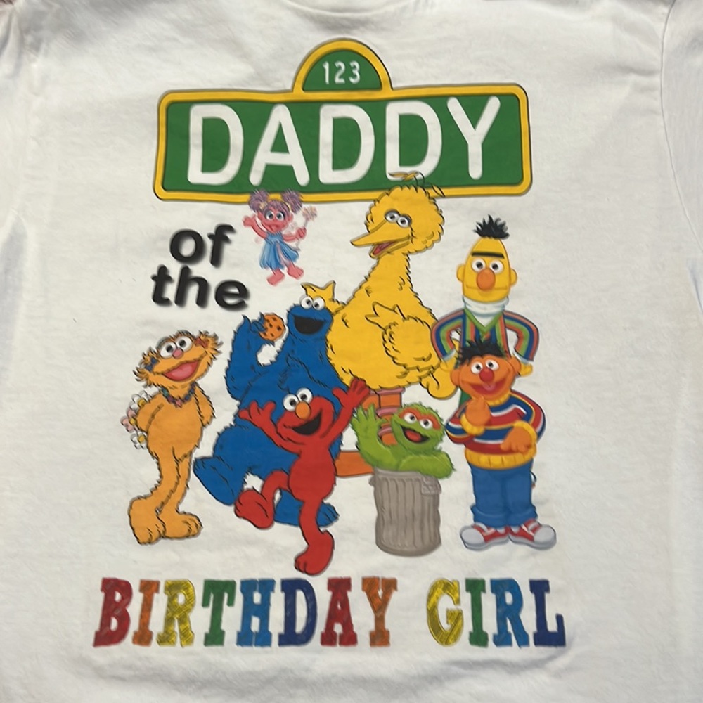 Sesame Street Mommy & Daddy Of The Birthday Girl Tees - Gem